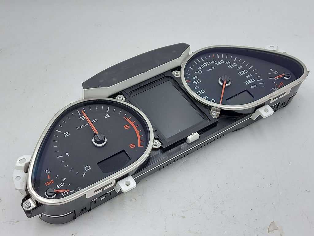 13-15 AUDI Q7 4M TDI SPEEDOMETER GAUGE CLUSTER KPH 82K KILOMETERS DIES ...